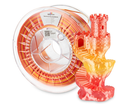 Filament Spectrum PLA SILK Rainbow 1.75mm FIRE RED 1kg Fire Red | PLA ...
